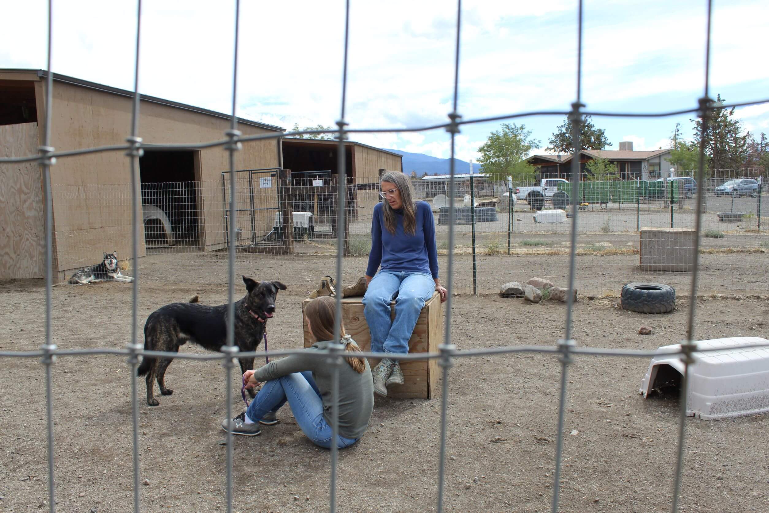 Sanctuary_Staff and dog - Rescue Ranch Inc.